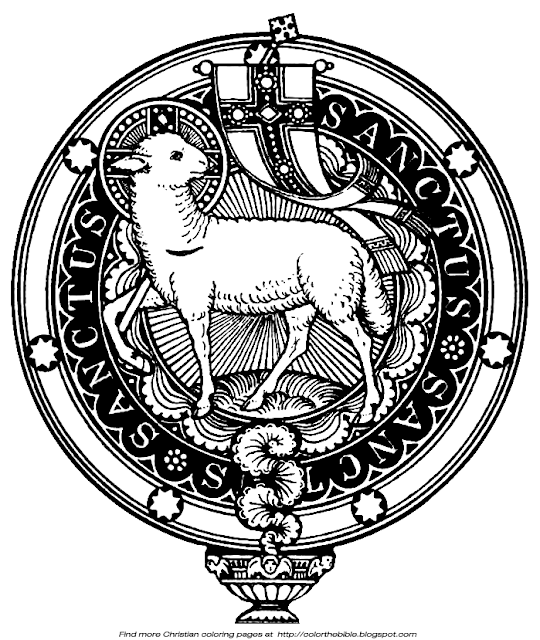 A Coloring Page of The Agnus Dei | Color The Bible