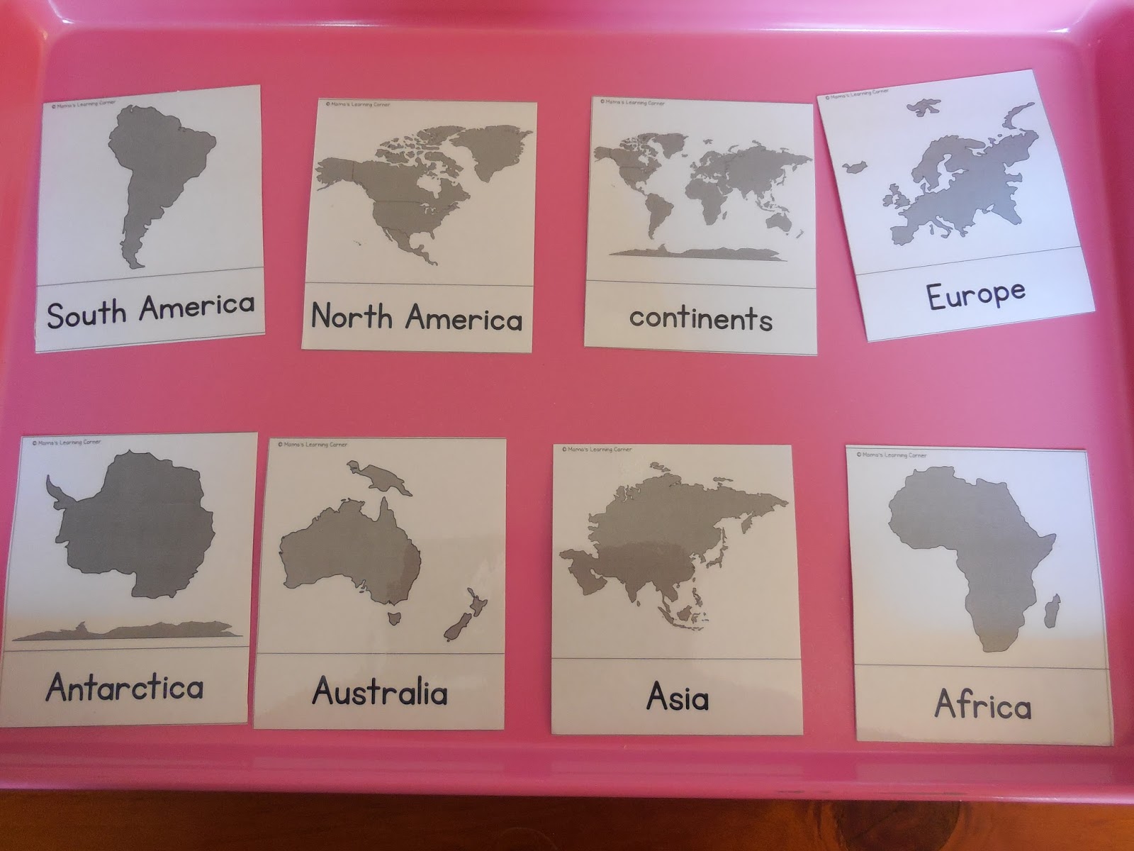The Paper Maid: Montessori Continents Matching