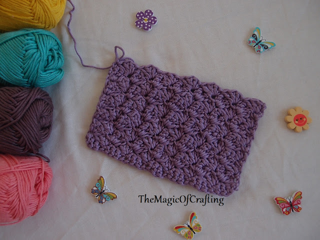 Free crochet patterns and DIY, crochet charts: Bumpy Rows Stitch