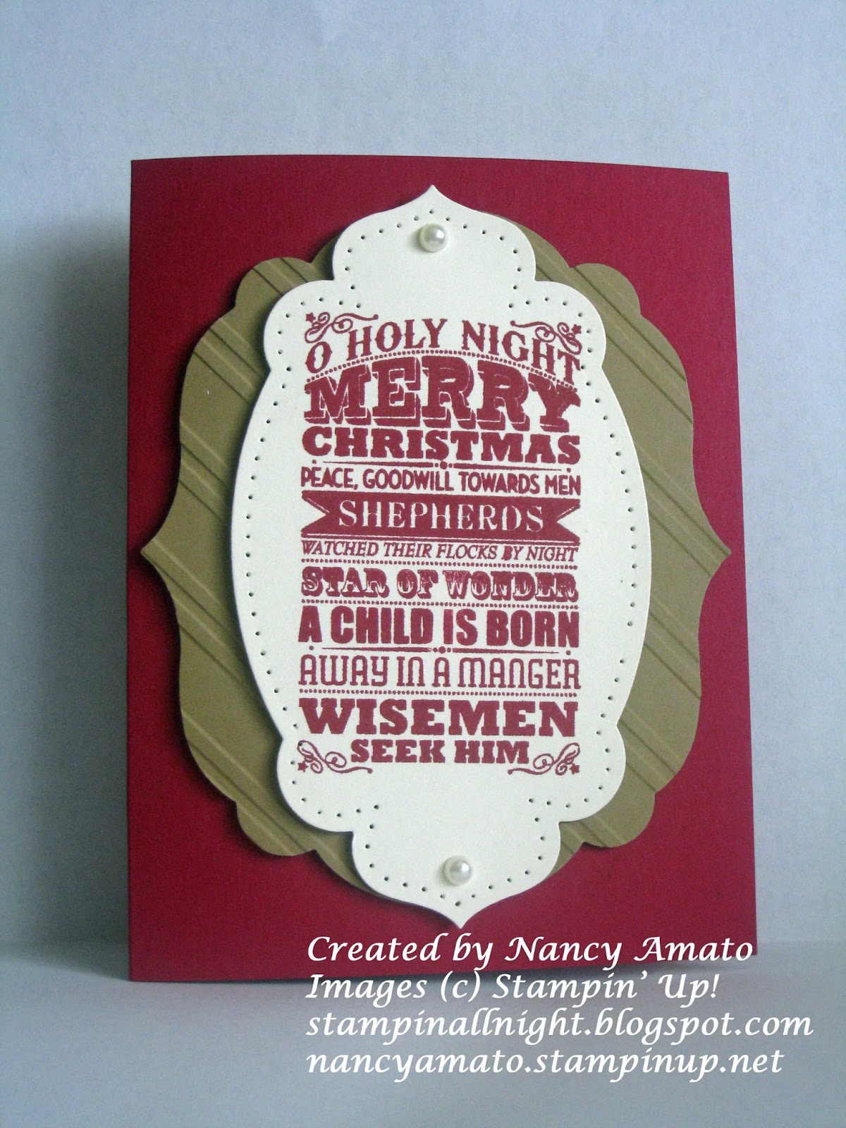 Stampin' All Night: O Holy Night Card AND a special offer for YOU!