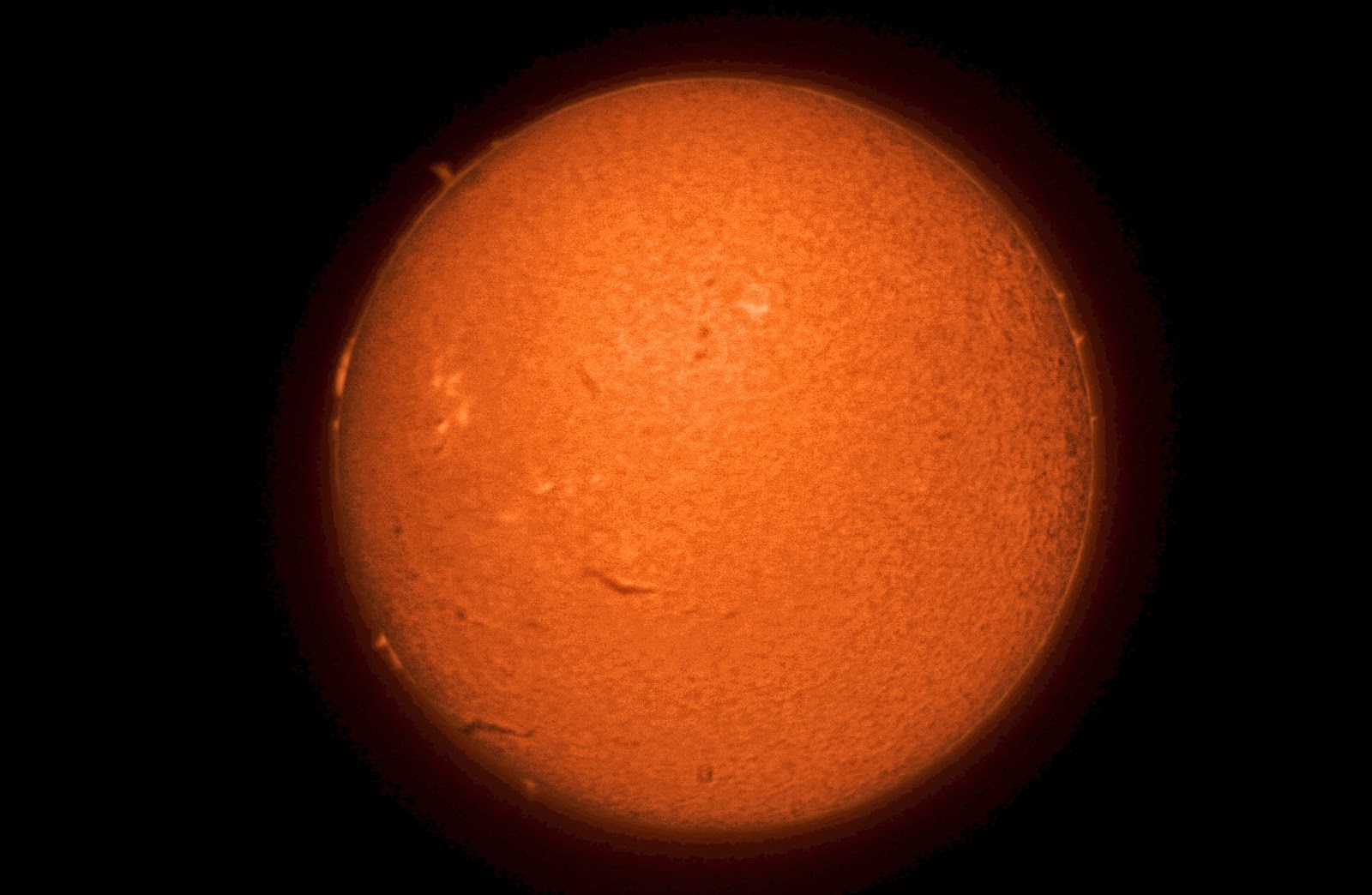 The Sun in H - Alpha on February 17th, 2015 - AstroMadness.com