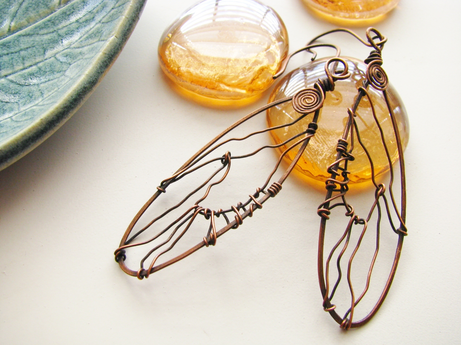 A Mom, a Kid, and Art: New Copper Wire Wrapped Designs