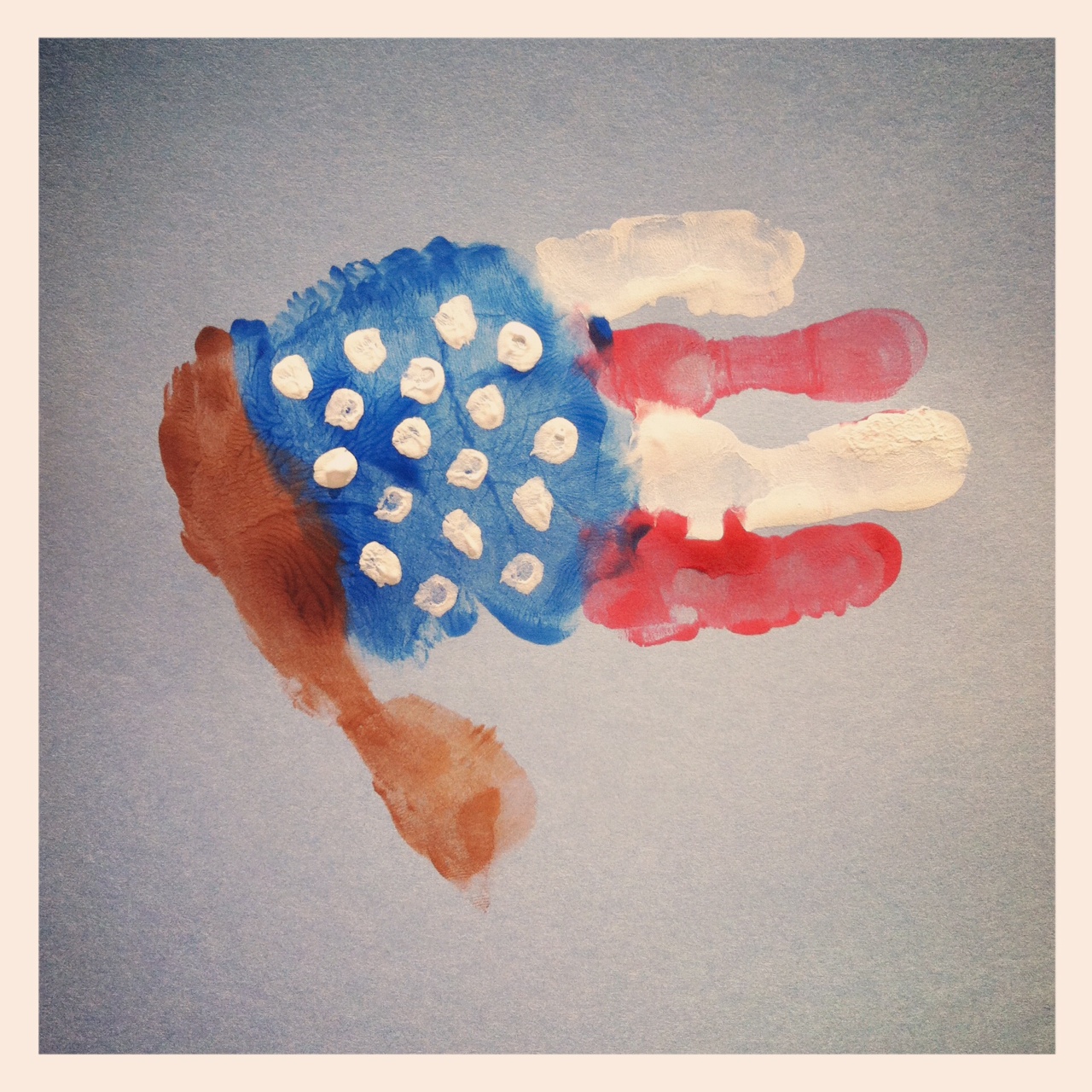 Handprint American Flag Wallpaper