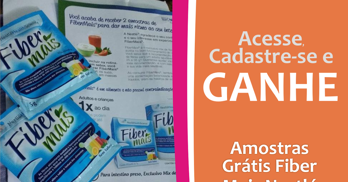 Amostras Grátis Recebidas - Duas amostras de FiberMais Nestlé - Tudo ... Amostras Grátis Recebidas - Duas amostras de FiberMais Nestlé - Tudo ...