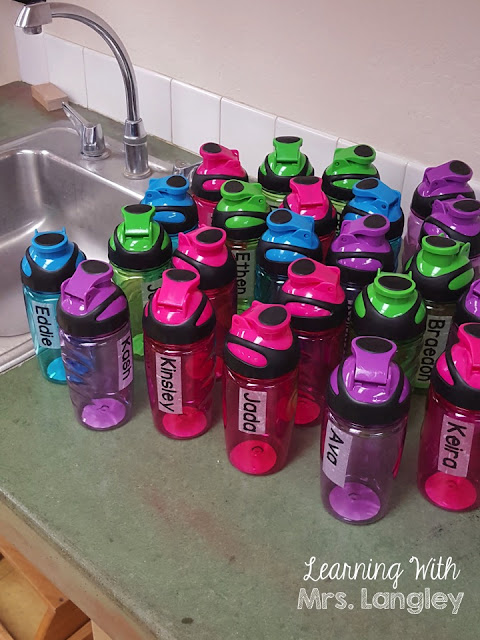 Classroom Water Bottles | Learning with Mrs. Langley