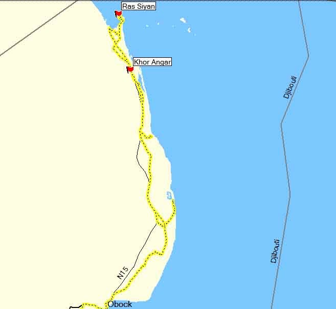 Randonnées Afrique de l'est: Obock à Ras Siyan par Khor Angar