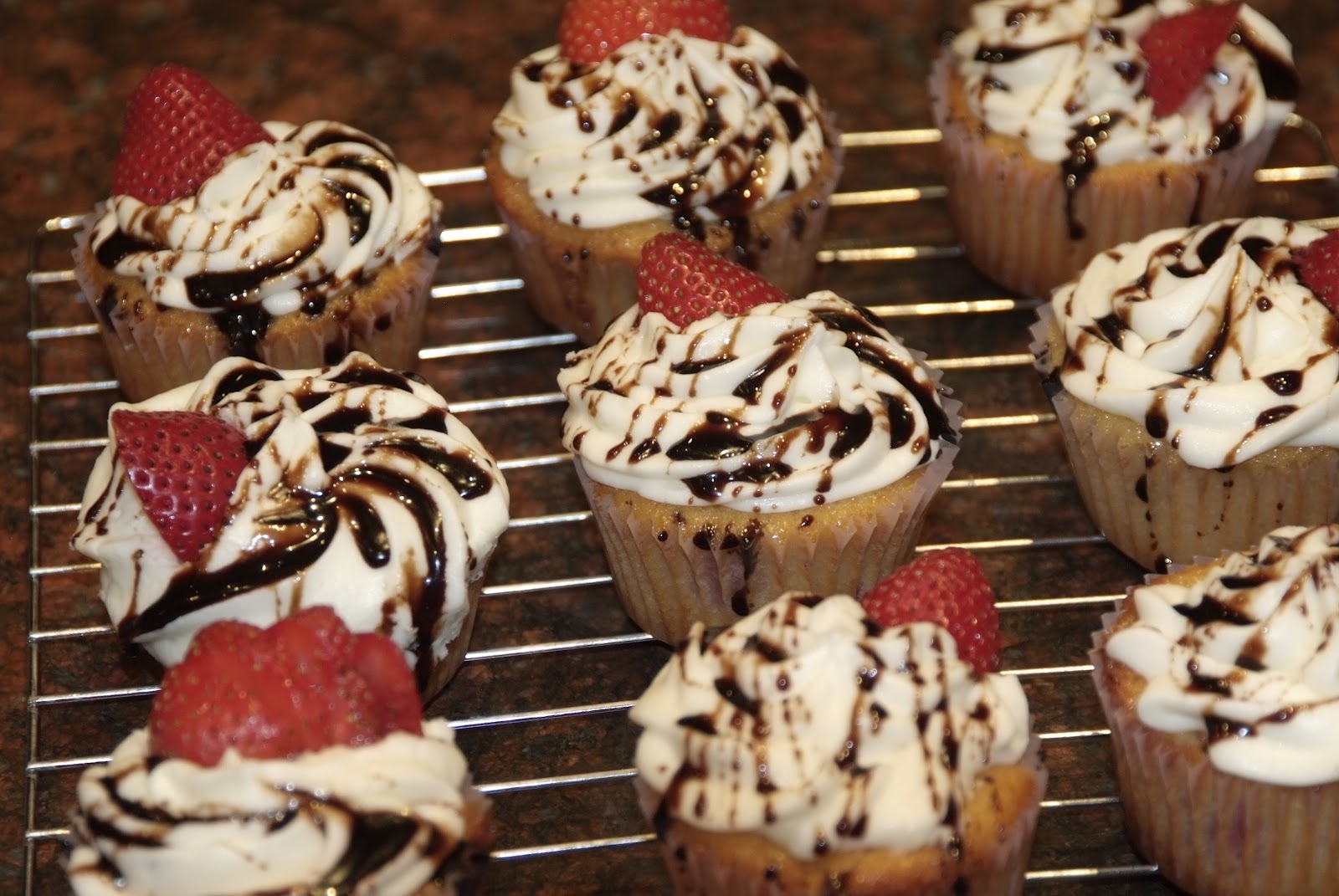 KG Cookin' Cupcakes: Honey Strawberry Cupcakes with Goat Cheese Frosting