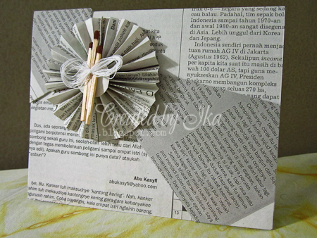 Greeting Card from an old Newspaper - created by ika