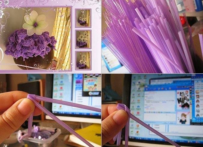 DIY Drinking Straw Roses - The Idea King