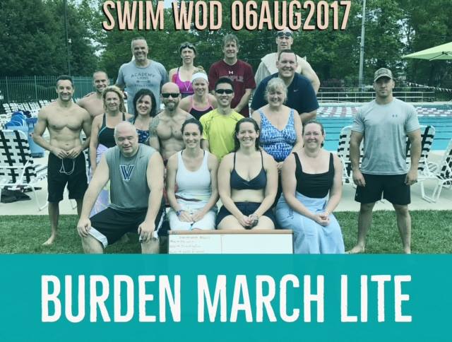 CrossFit Apex WOD: 8/20/17- Swim WOD