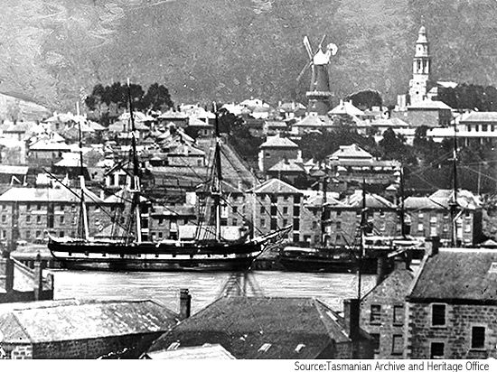 On The Convict Trail: Site of Luckman's Mill, Battery Point