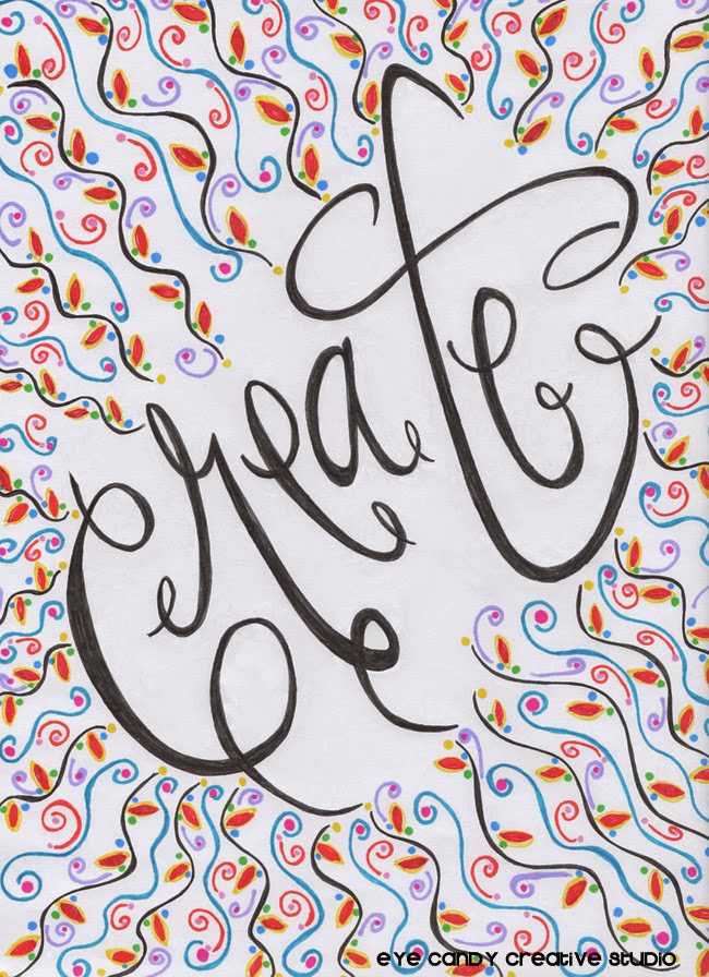 Eye Candy Creative Studio: Lettering :: CREATE Art Print