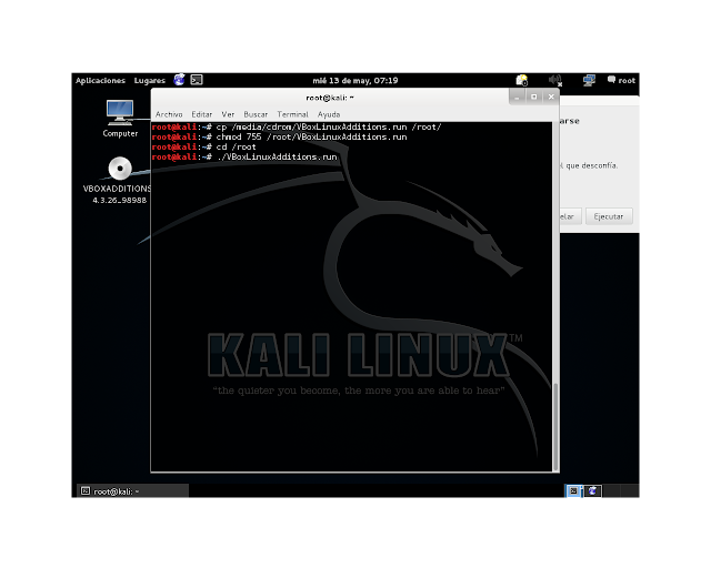 Cirel Ramos: kali linux virtualbox Guest Additions / Building the main ...