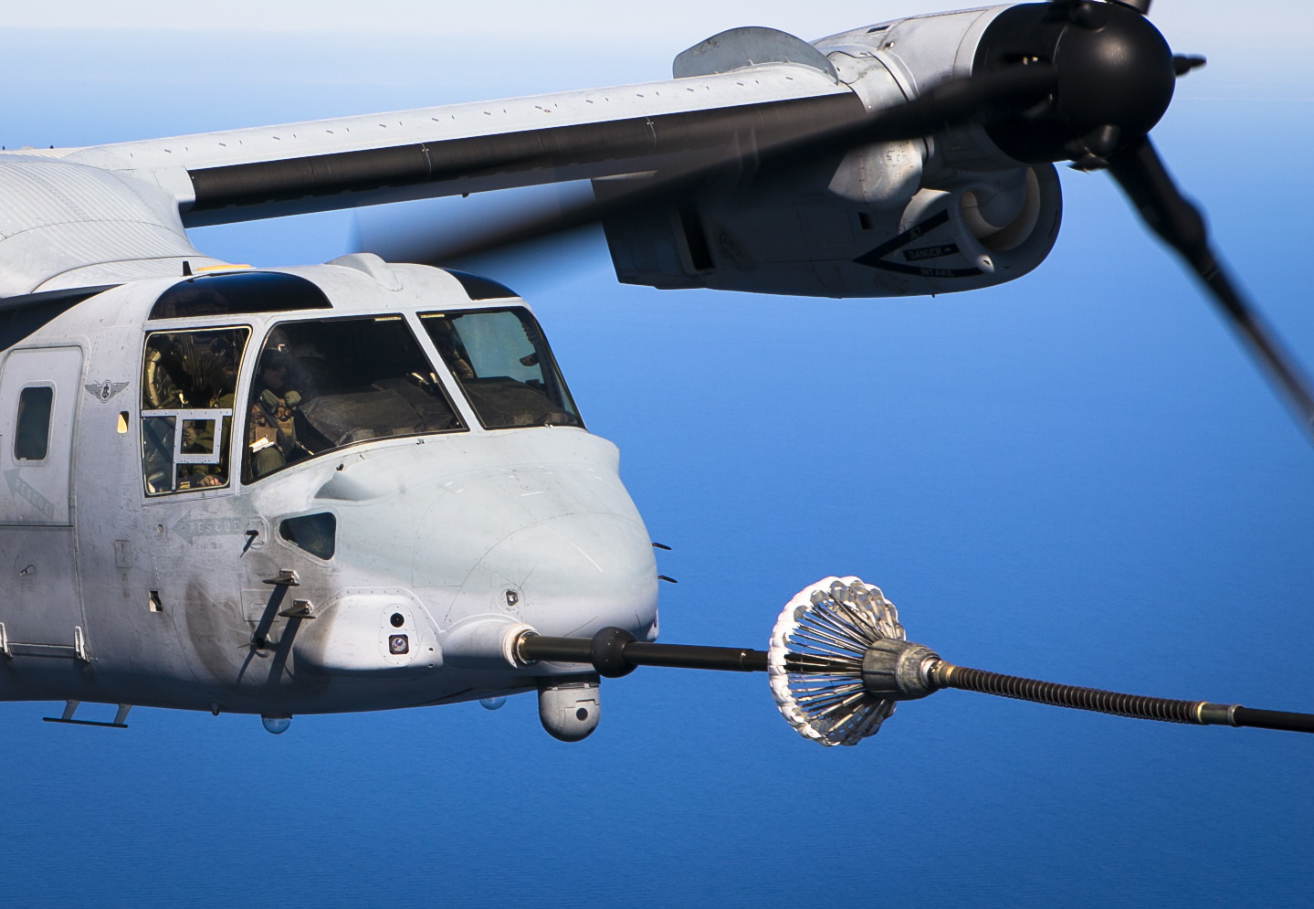 SNAFU!: MV-22B Ospreys conducting refueling mission from KC-130J from ...