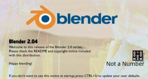 Belajar Grafis Desain: Koleksi Splash Screen Blender berbagai versi