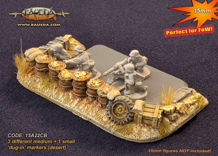 Wargame News and Terrain: Baueda 15mm WWII Desert Fortifications ...