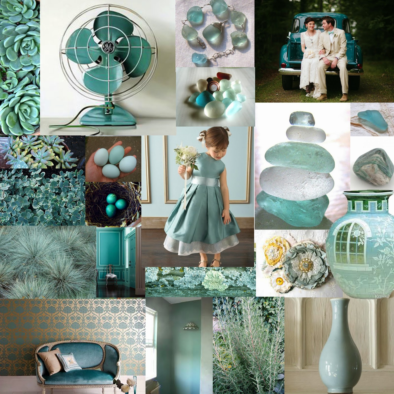 The Autumn Wedding: Mystery Pretty Blue Green Grey Colour