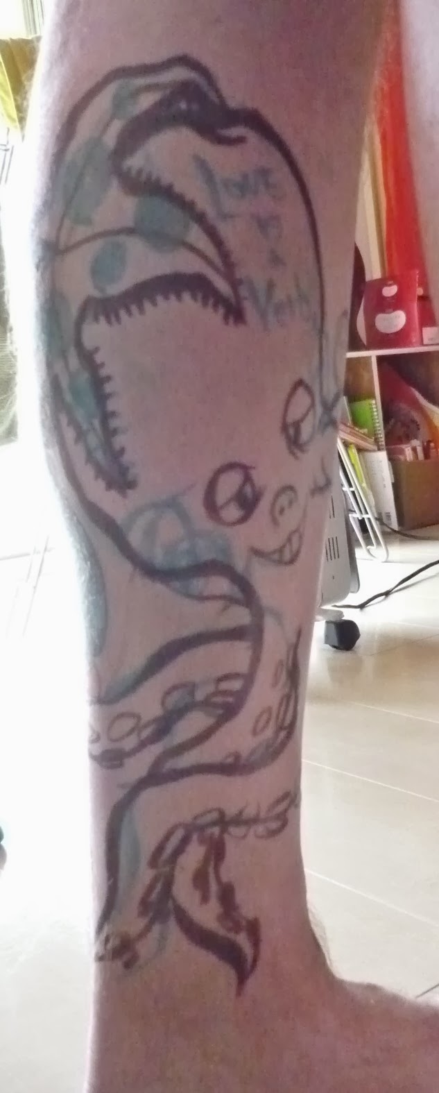 Chunk of MayMay: Octopus tattoo 1st session