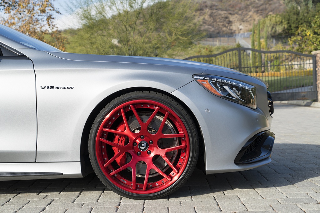 Mercedes-AMG C217 S65 on Candy Red 22" Forgiato S202 Wheels | BENZTUNING