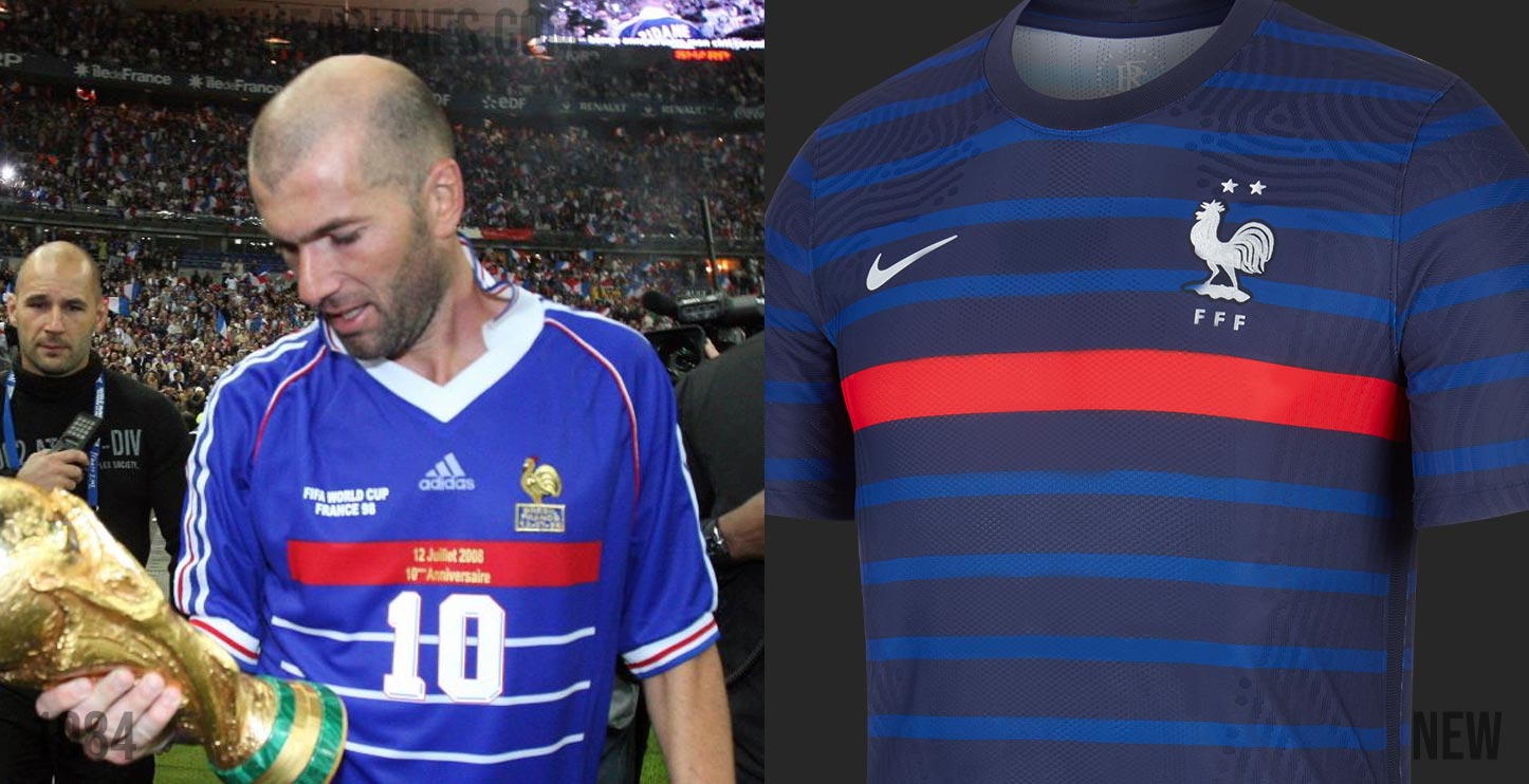 Nike France 2020 Home vs 1998 World Cup & 1984 Euro Winning Kits ...