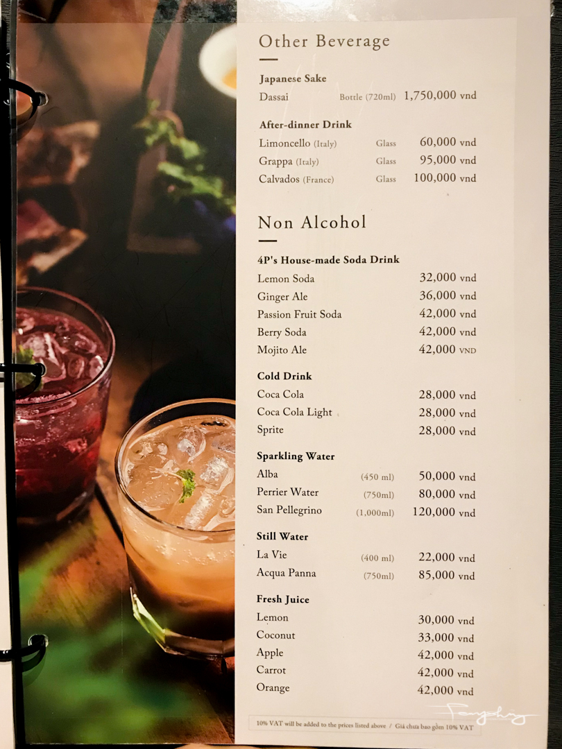 Pizza 4P's Menu @ Ho Chi Minh - FENNYSHARING