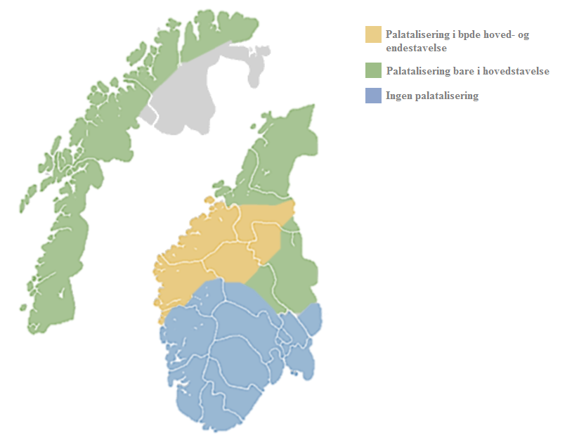 Dialektkart: Målmerker i dialekter