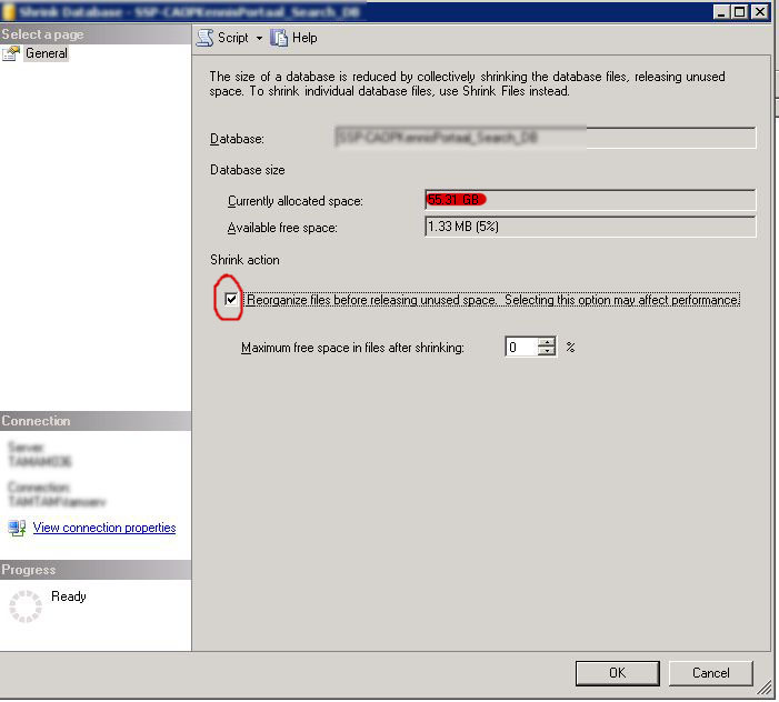 dev: SharePoint 2007 & SQL Server: Search DB is too large after Reset ...