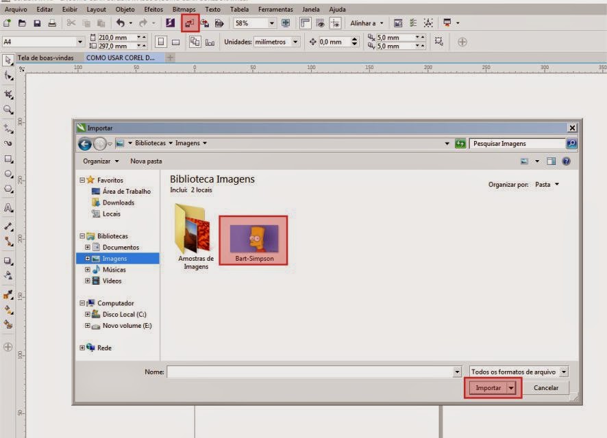 Como usar CorelDRAW: COMO VETORIZAR O BART SIMPSON