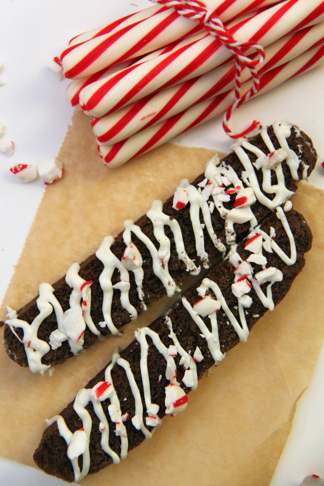 RECIPE: Chocolate Peppermint Cake Mix Biscotti - Smashed Peas & Carrots