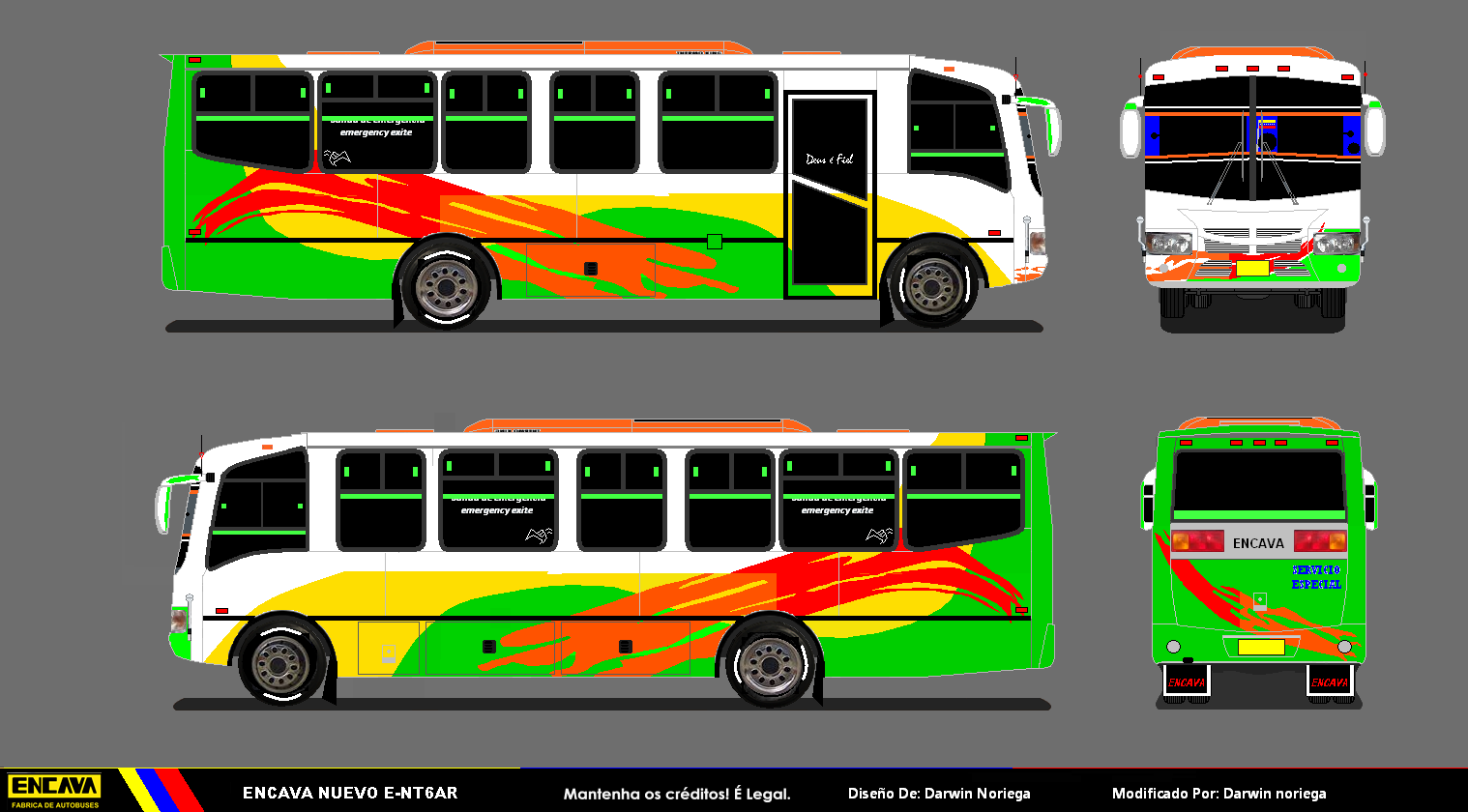 Diseños Autobuses VNZLA: ENCAVA NUEVO E-NT610AR