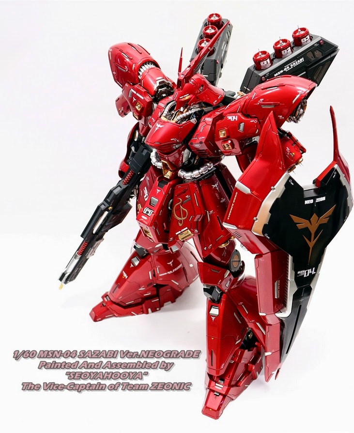 GUNDAM GUY: NeoGrade 1/60 MSN-04 Sazabi - Painted Build