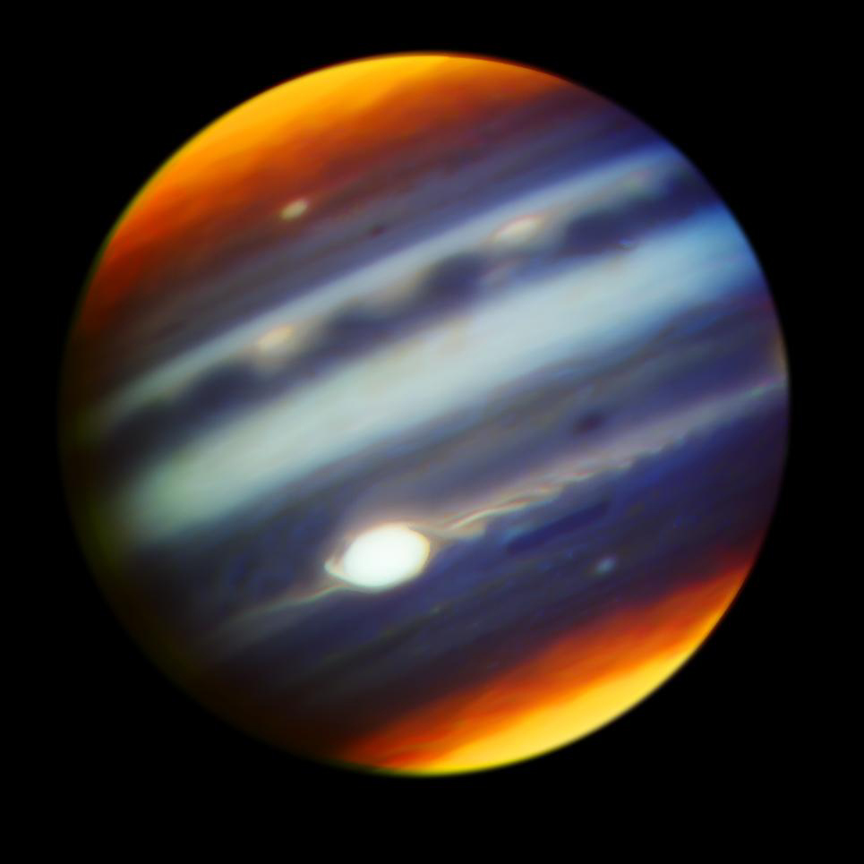 Jupiter seen by Juno spacecraft in Near Infrared | Earth Blog