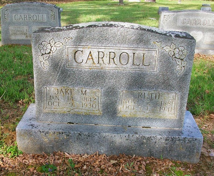 Western Kentucky Genealogy Blog: Tombstone Tuesday - Jake and Ruth Carroll