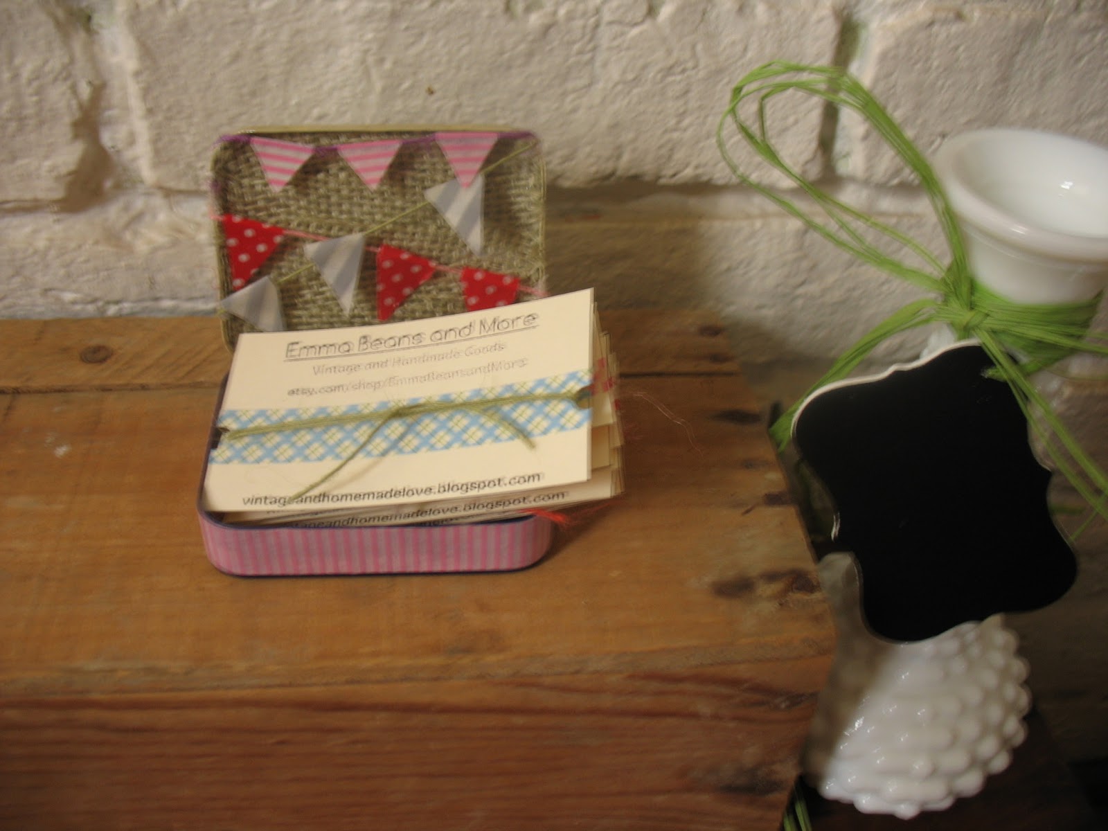 Vintage and Homemade: DIY Business Cards and Card Holder