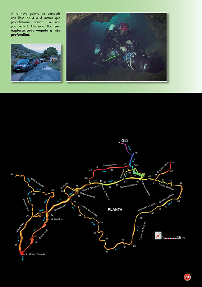 espeleobloc: La Font d'Estramar, -253 m de profunditat