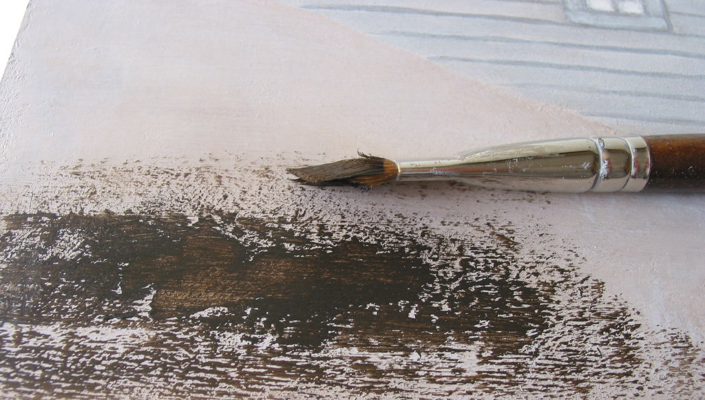 weathered silo: scumbling along