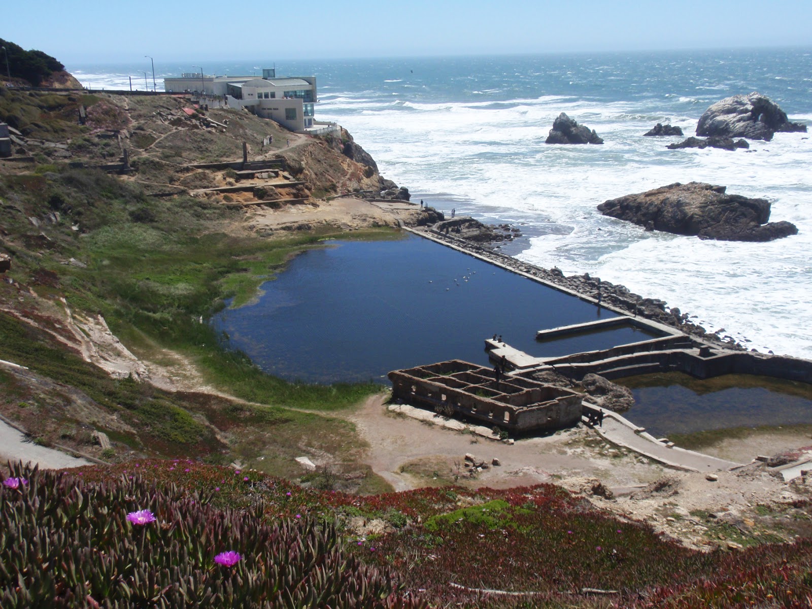 Aqua and Coral Imagery: The Historical Sutro Baths at Land's End