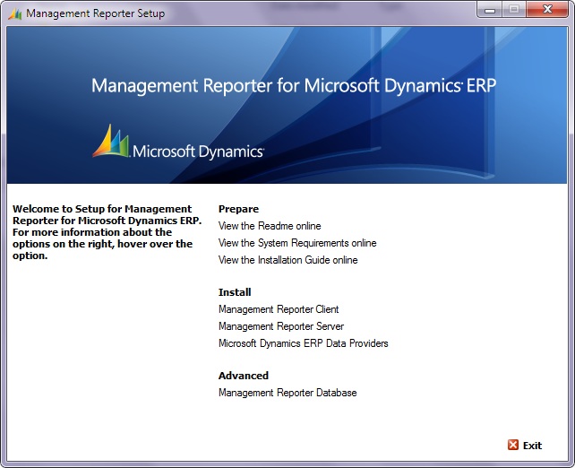 Microsoft Dynamics Consulting: Management Reporter Installation
