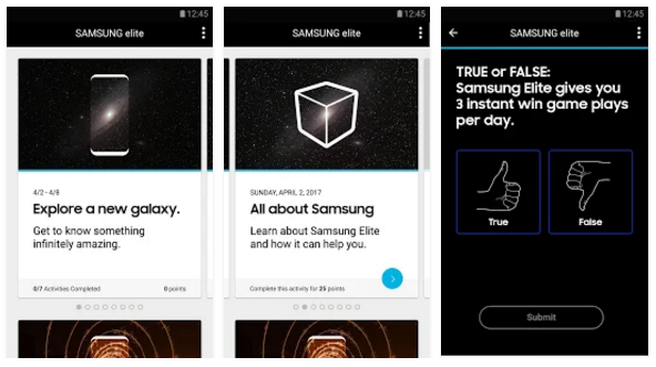 Samsung Elite mobile app - Youth Apps