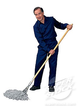 The man with the mop: Truly human