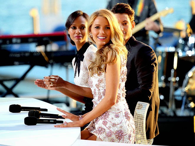 Blake Lively Style Guide: Pink Floral Crystal Dress