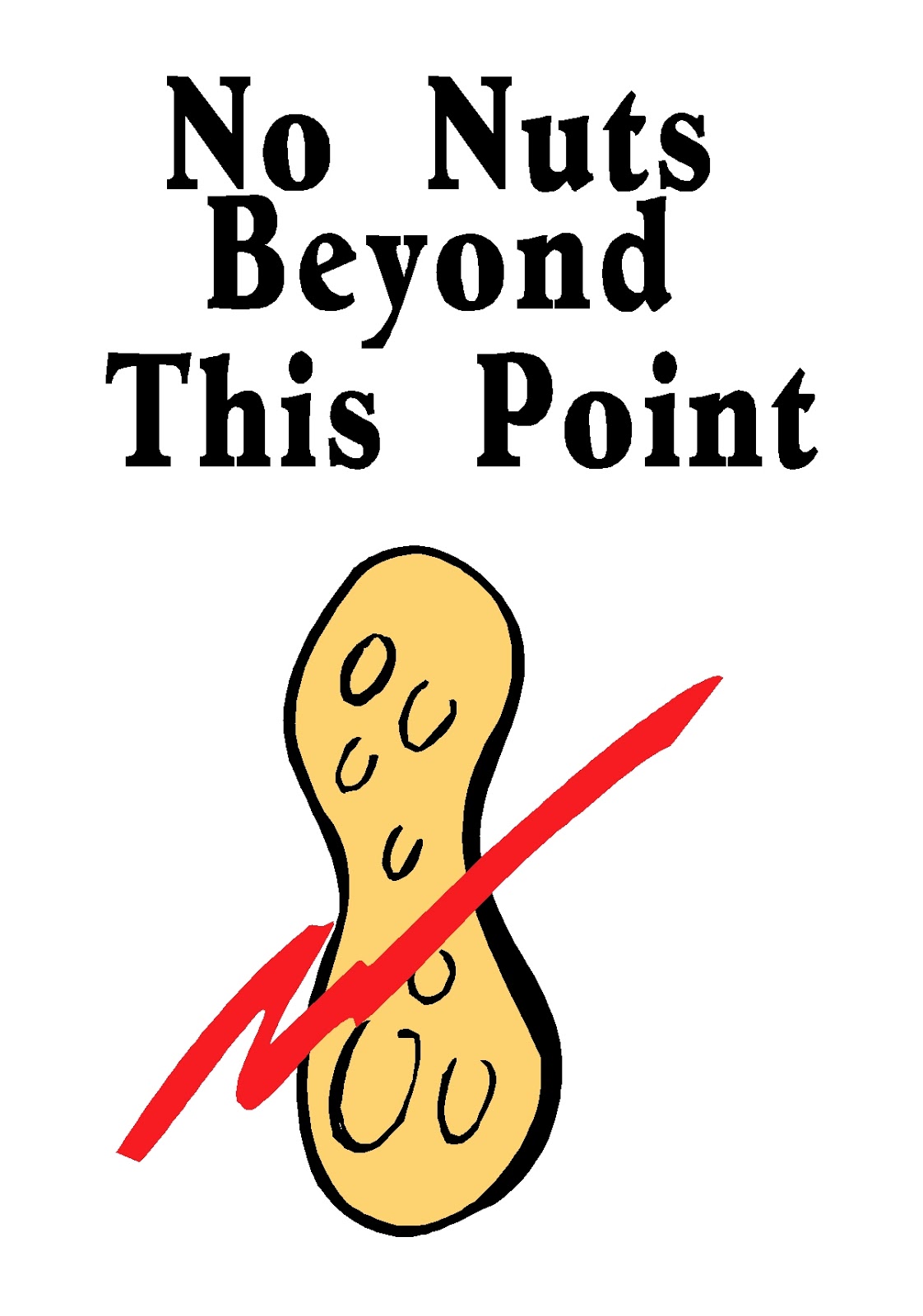 Free Posters and Signs: No Nuts Beyond This Point