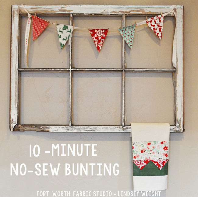 Fort Worth Fabric Studio: No Sew Bunting Tutorial