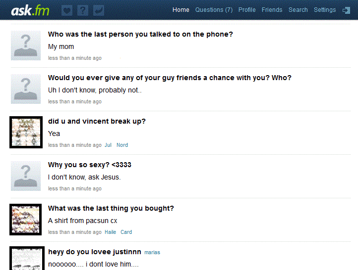 Social Media Reviews: Ask.fm - A twelvies paradise