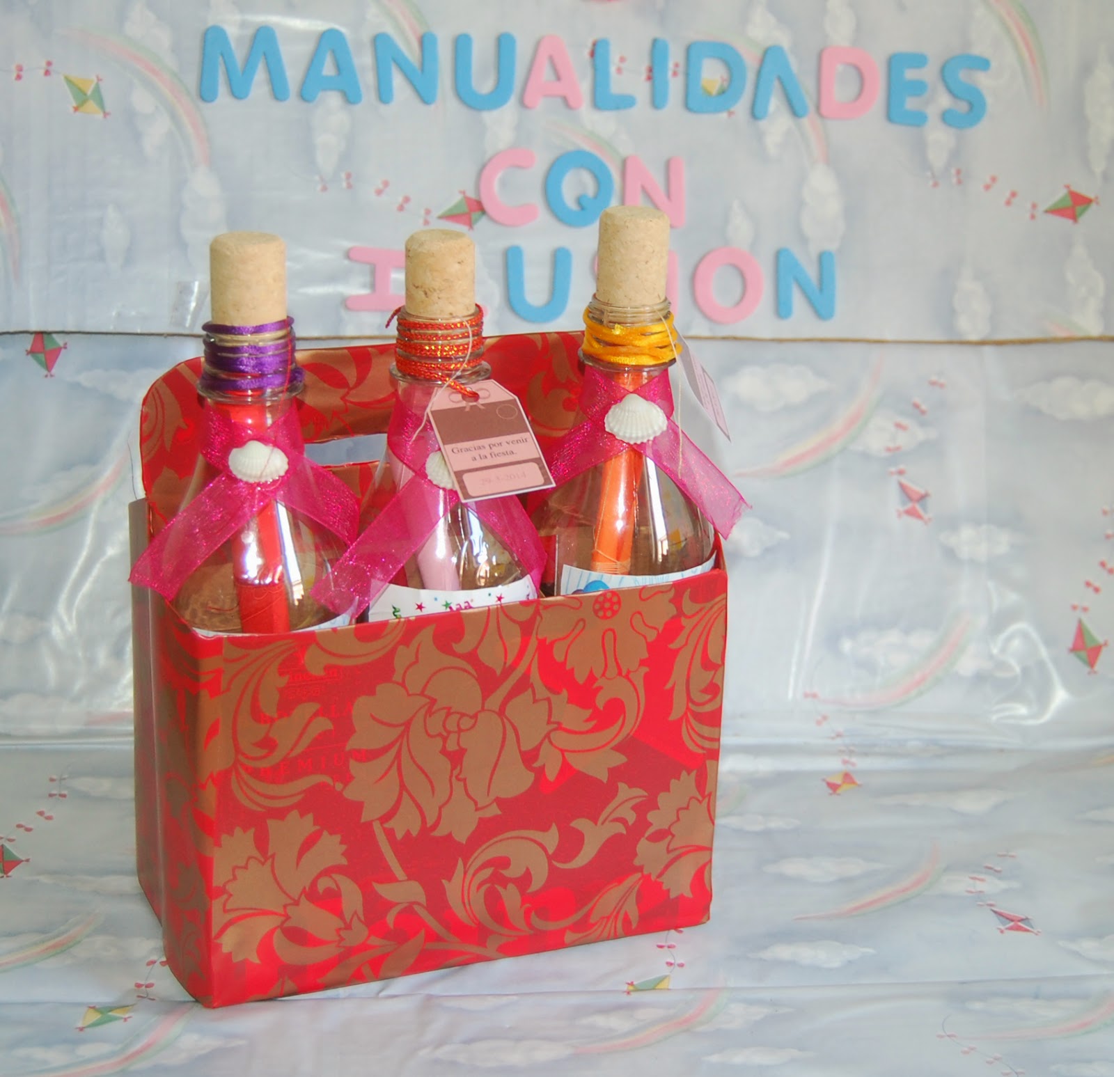 Manualidades con ilusion: BOTELLAS PERSONALIZADAS CON MENSAJE