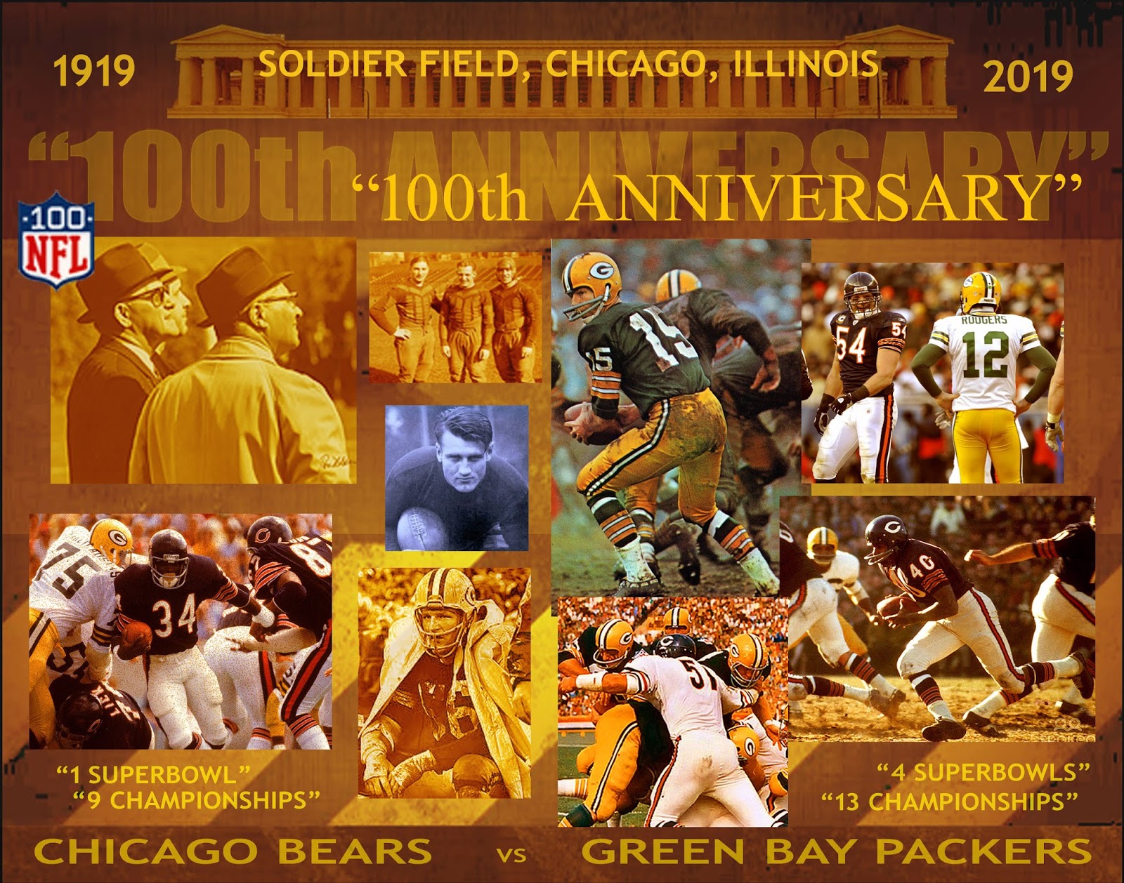 the sports art of h. edward brooks: "NFL 100th Anniversary" Greenbay ...