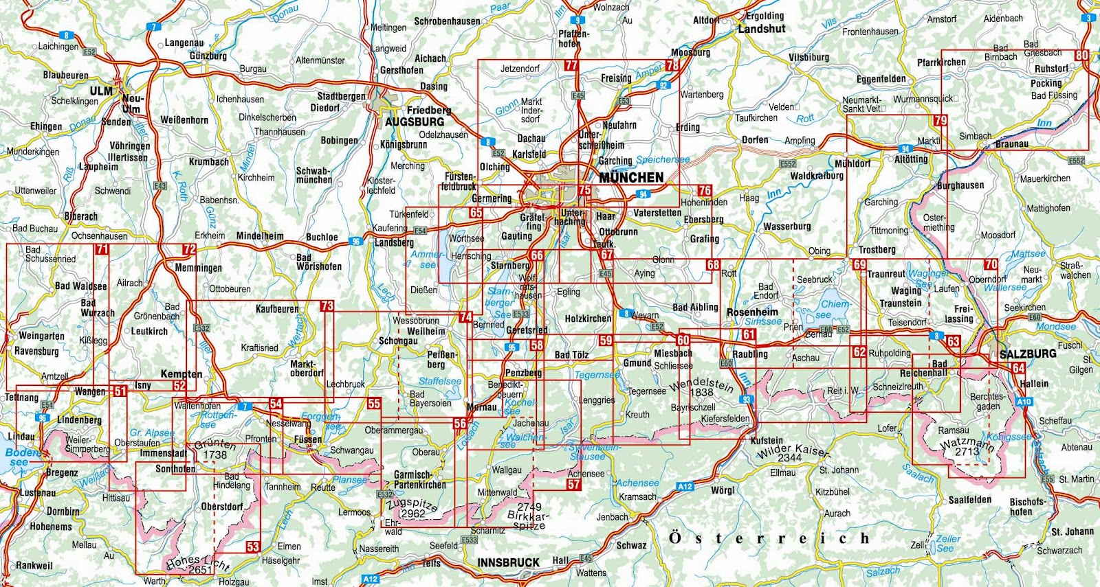 Strassenatlas Schweiz Karte