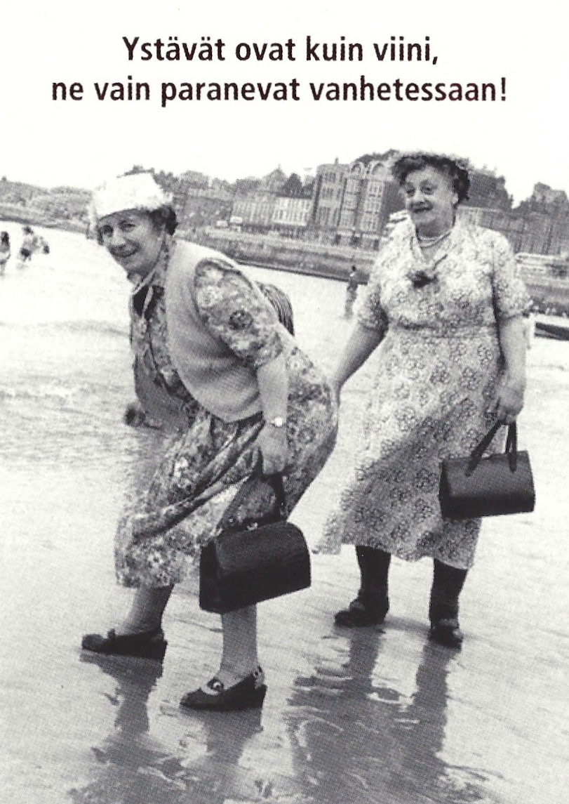 My Favorite Funny Postcards: Two Old Ladies, Friends are Like Wine