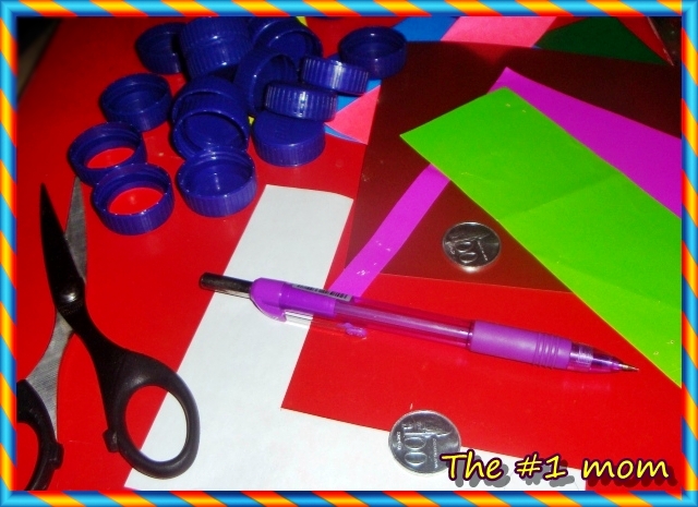 This Simple Mom Life: Homemade Toy: Bottle Caps Color match & Memory game