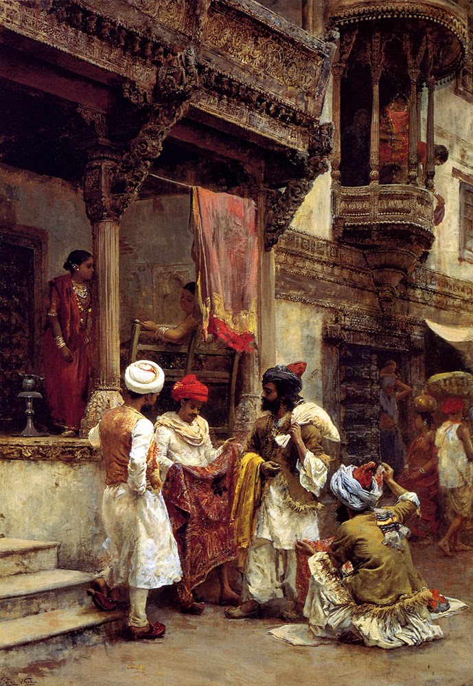 The Silk Merchants - Oil Painting by American Artist Edwin Lord Weeks ...